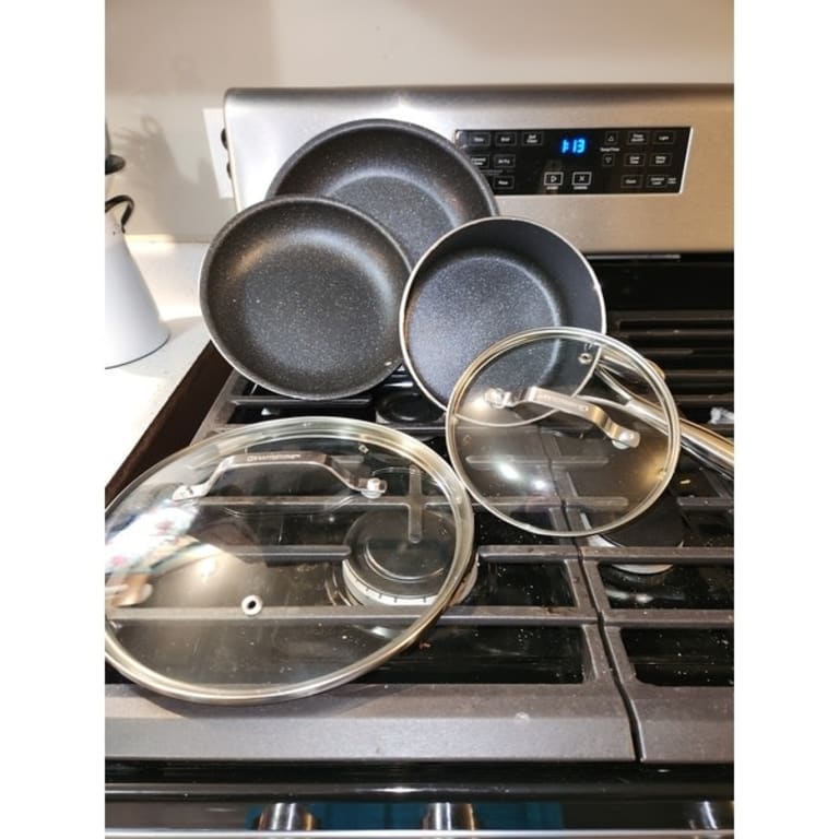 Granitestone Stackmaster 10 Piece Space Saving Nonstick Cookware Set ...