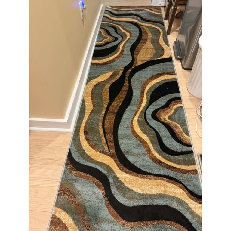 Well Woven Barclay Nirvana Waves Abstract Modern Waves Area Rug - Bed ...