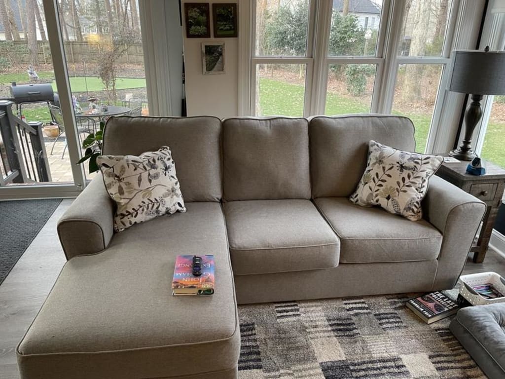 Signature Design by Ashley Renshaw Pebble Sofa with Chaise - 86"W x 60"D x 37"H - Bed Bath ...