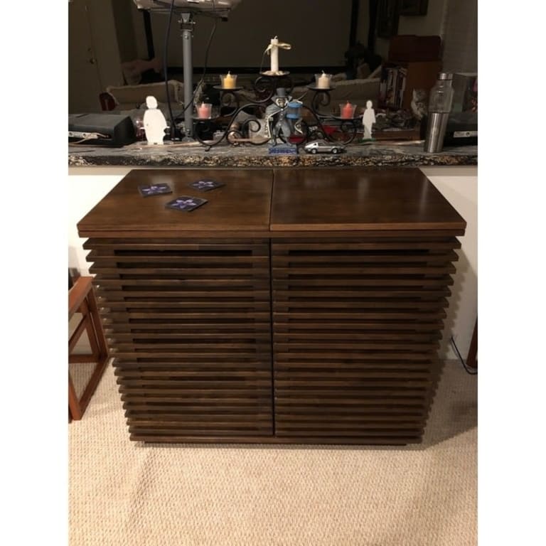 Belfry Bar Cabinet Walnut - Bed Bath & Beyond - 15439215