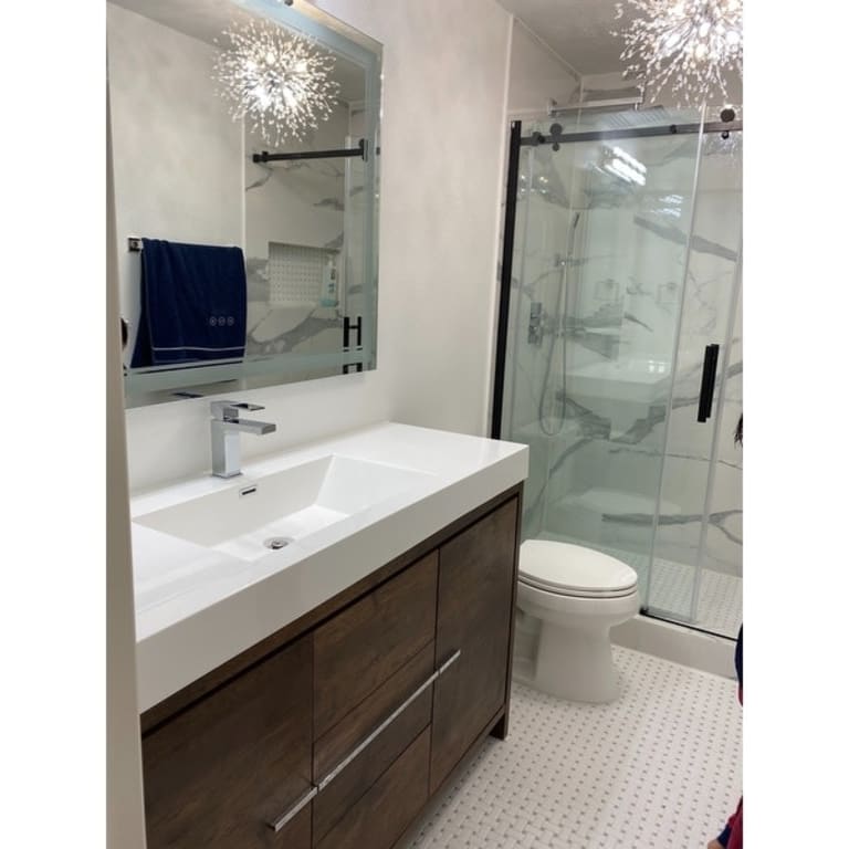 Aron 24'' Freestanding Vanity with Reinforced Acrylic Sink - Bed Bath ...