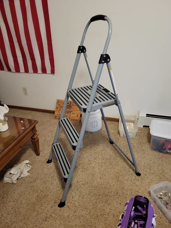3-Step Cosco Grey Metal Step Ladder