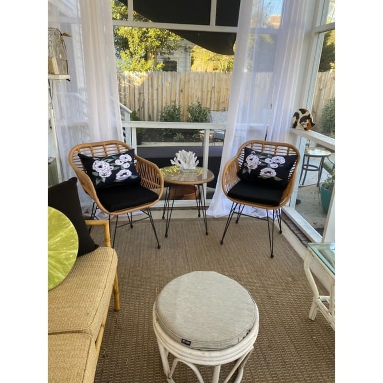 Oshion 3-piece Wicker Rattan Patio Conversation Set - On Sale - Bed ...