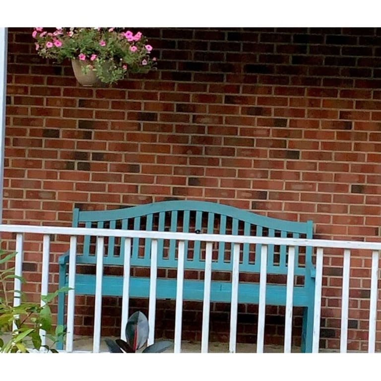 SAFAVIEH Outdoor Living Mischa Beach House Blue Bench - 63" x 25.2" x ...