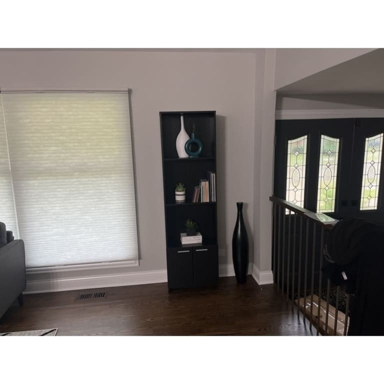 FM Furniture Nebraska Bookcase, 3-Tier Shelf, and One Cabinet - Bed ...