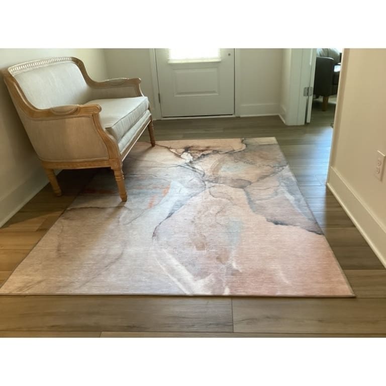 Machine Washable Indoor/ Outdoor Modern Abstract Chantille Rug - On ...