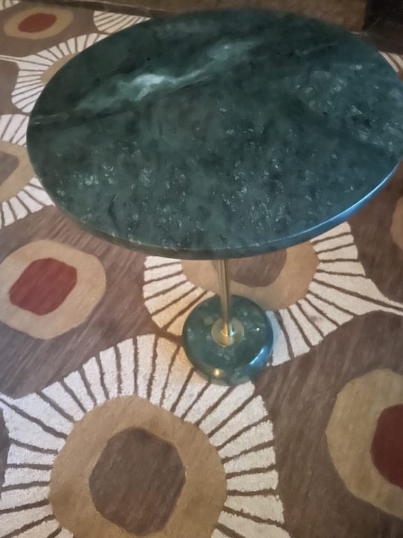 Found & Fable Olive Accent Table, Green