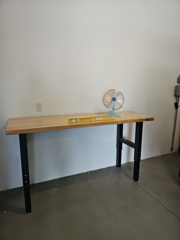 Gladiator GarageWorks 6-foot Adjustable Height Hardwood Workbench ...