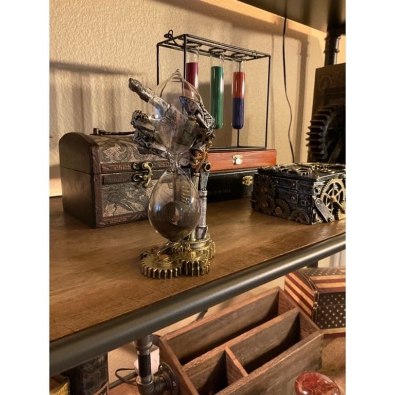 Creepy Steampunk Mechanical Skeleton Hand Hourglass Sand Timer - 6.25 X ...