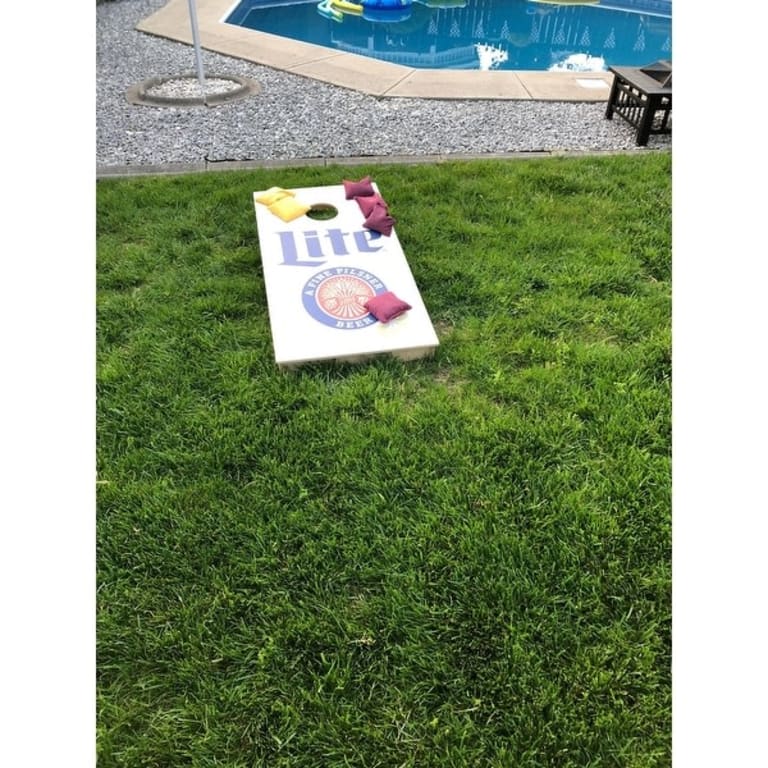 Miller Lite Original Outdoor Cornhole Game (Choose Wraps or Boards ...