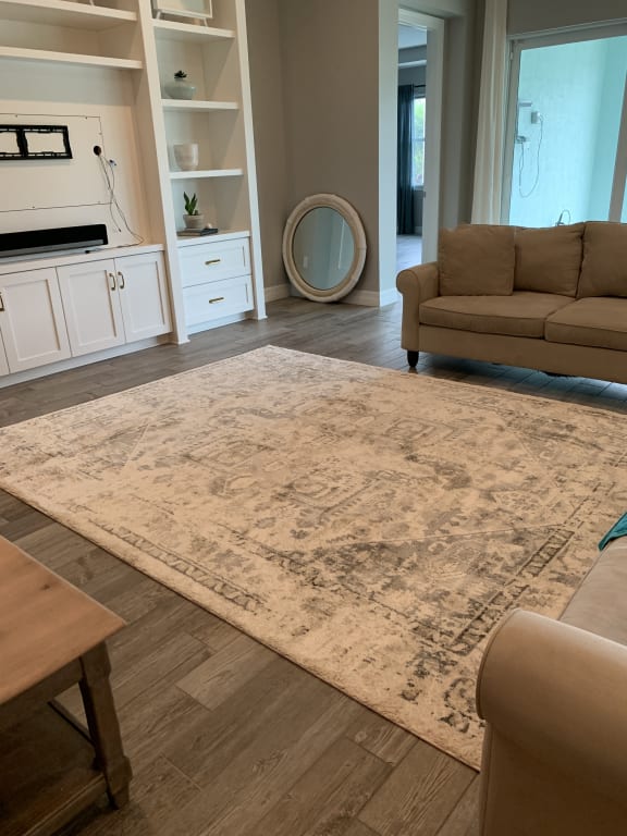 (A433) Cliff Grey Stone Area Rug, 5x7