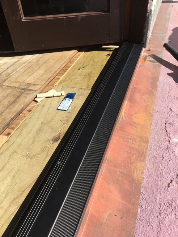 Interlocking Aluminum Residential Threshold with Water Return, 4.00" W ...