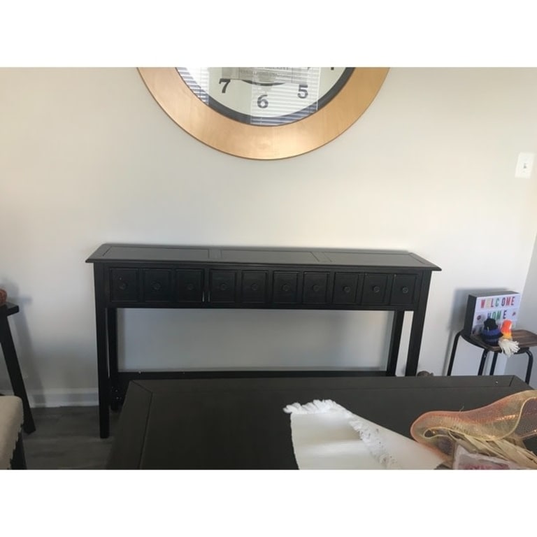 Harper & Bright Designs Rustic 4-drawers Long Entryway Console Table ...