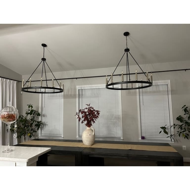 The Gray Barn Highclere 12-light Wagon Wheel Chandelier - 40"x40"x35.93 ...