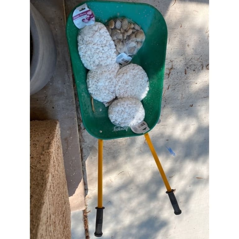 Gymax Kids Metal Wheelbarrow Children's Size Ourdoor Garden Backyard ...