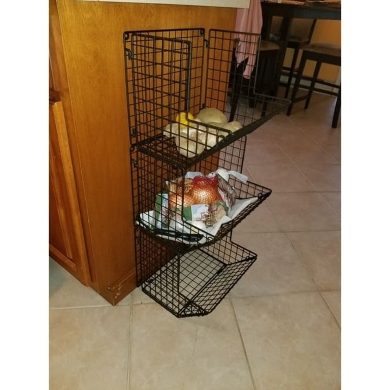 3 Tier Wall Mounted Storage Rack - Black - On Sale - Bed Bath & Beyond ...