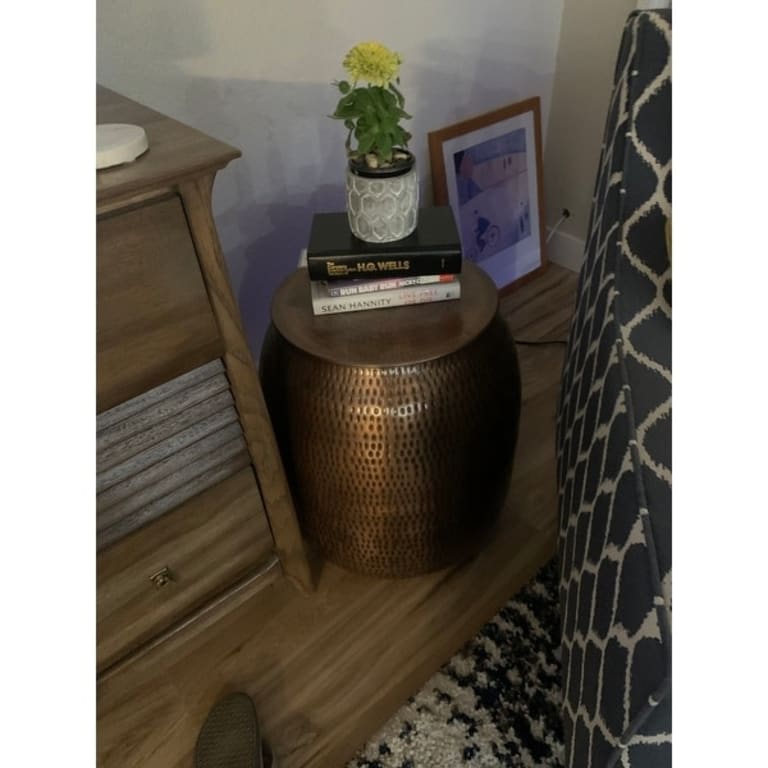 WYNDENHALL Riva Industrial 19 inch Wide Metal Storage Accent Side Table, Fully Assembled - On ...