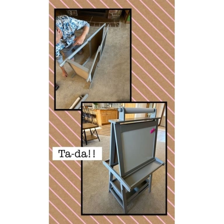 3 in 1 Kids Art Easel Double Sided Storage Easel w Storage Boxes - On ...