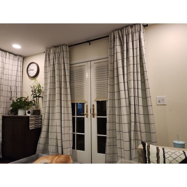 Brighton Windowpane Plaid Blackout Window Curtain Panel - On Sale - Bed ...