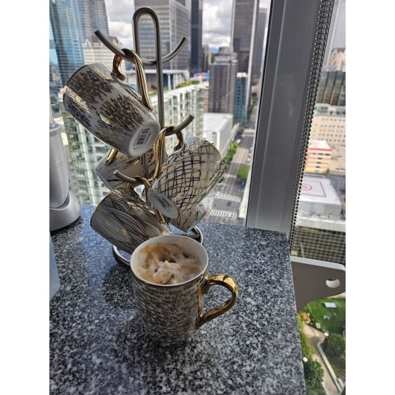 Certified International Matrix Gold Plated Mugs, Set of 6 - On Sale ...