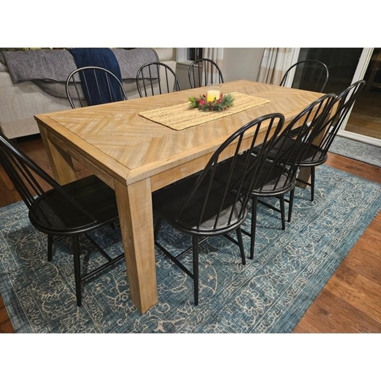 Aiden Fixed Top Wood Dining Table in Weathered Natural - N/A - N/A ...