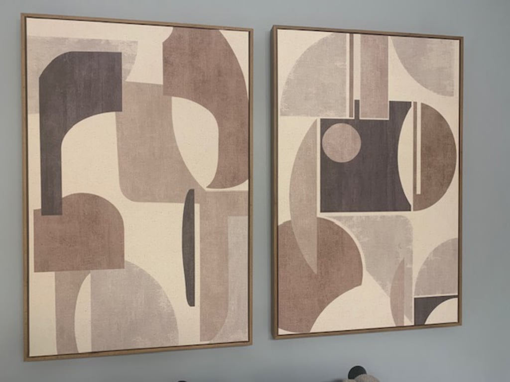 Neutral Abstract Framed Canvas Wall Art, 20x30