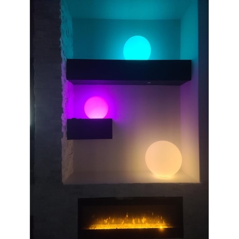 Modern Home Deluxe Floating LED Glowing Sphere w/Infrared Remote ...