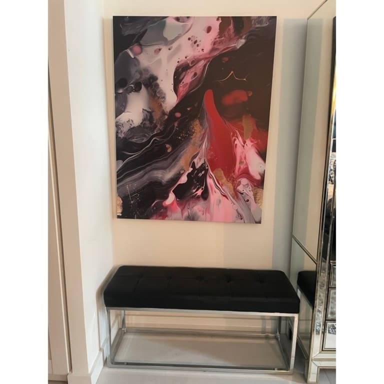 Reign Tufted PU Metal Bench - On Sale - Bed Bath & Beyond - 31904688