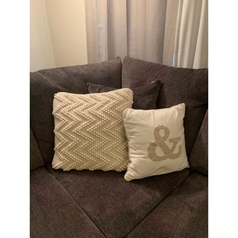 SAFAVIEH 20-inch Jumbo Chevron Loop Natural Decorative Pillow - Bed ...