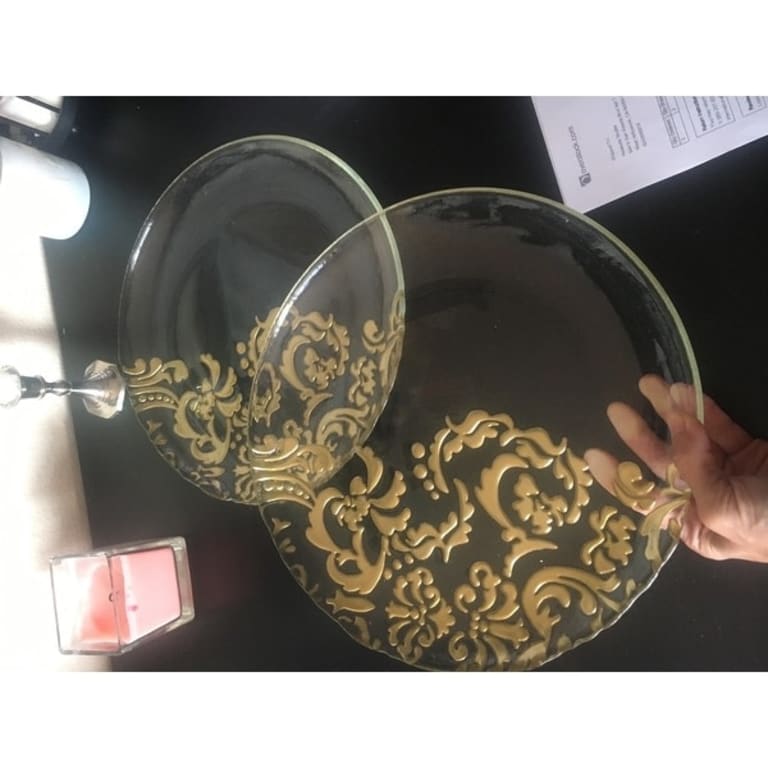 Damask Dinner Plate - Bed Bath & Beyond - 11546377