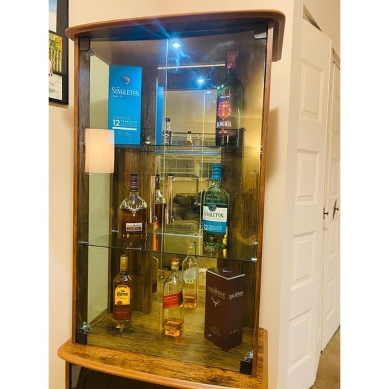 Boahaus Stirling Bar Cabinet with Lights - Bed Bath & Beyond - 32499846