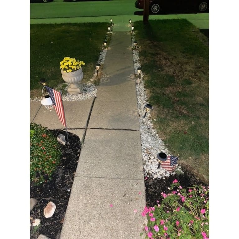 Modern Home Set of 6 Solar Powered LED Path Lights - Modern Deco Design ...