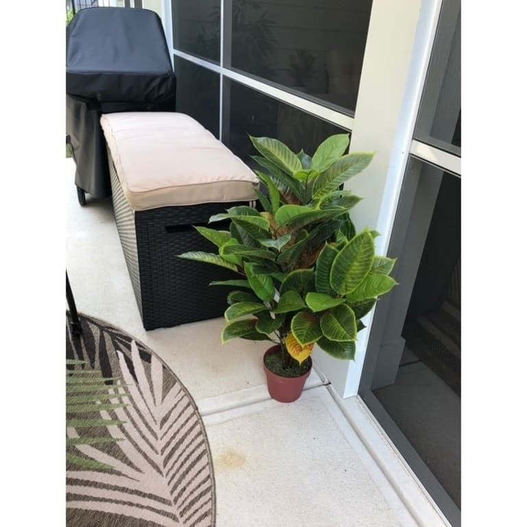 36" Faux Croton Plant- Realistic Croton Natural and Lifelike Imitation ...