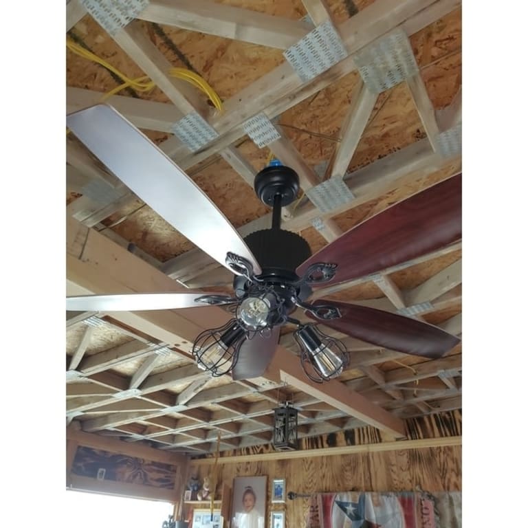 Cornelius Forged Black 3-Light 52-Inch Lighted Ceiling Fan (incl ...