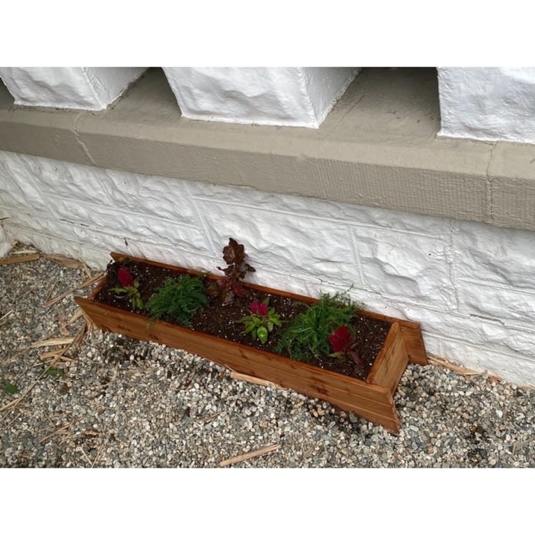 28/36/40 Inch Wooden Flower Planter Box Garden Yard Decorative Window ...