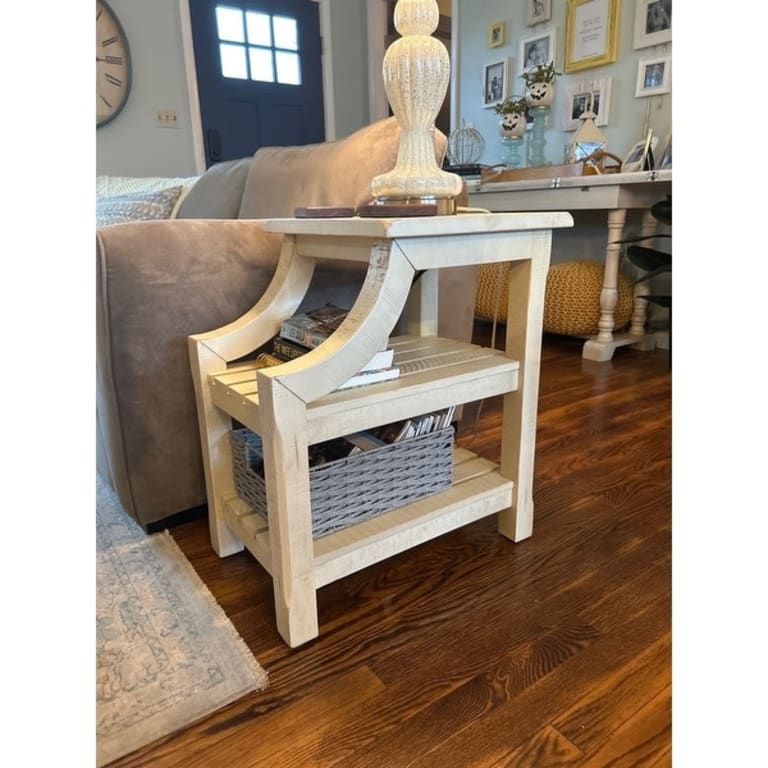 Barn Door Wood Chairside Table by Martin Svensson Home - Bed Bath ...