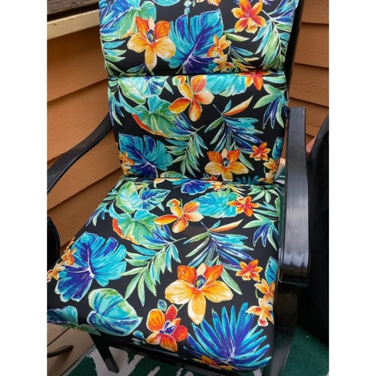 20-inch by 42-inch Three-section Outdoor Seat/Back Chair Cushion - On ...