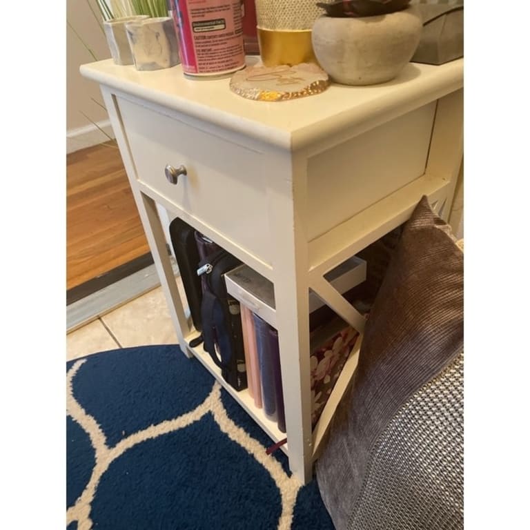 HomCom Wood X-side End Table - 15.5"L X 12"W X 22"H - Bed Bath & Beyond ...