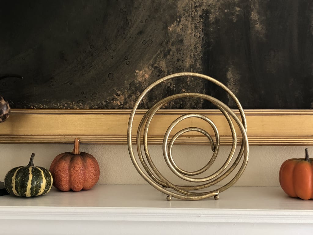 Gold Metal Rings Table Decor, 10"
