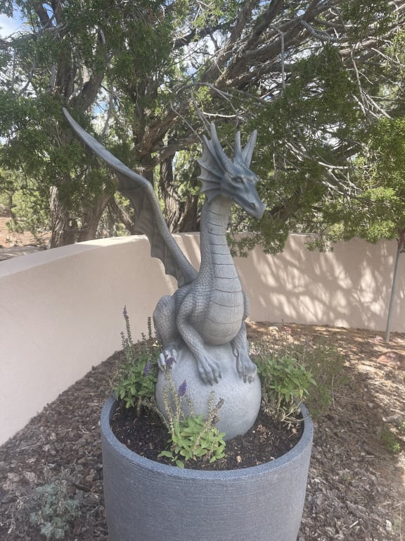 Mythical Dragon Outdoor Garden Statue, 40" | At Home