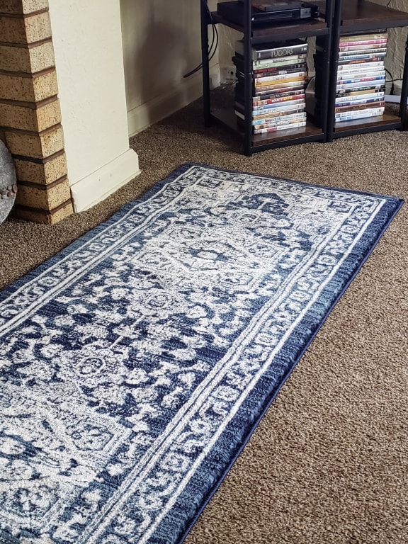 Caprice Vintage Navy Blue Runner, 2x6 | At Home