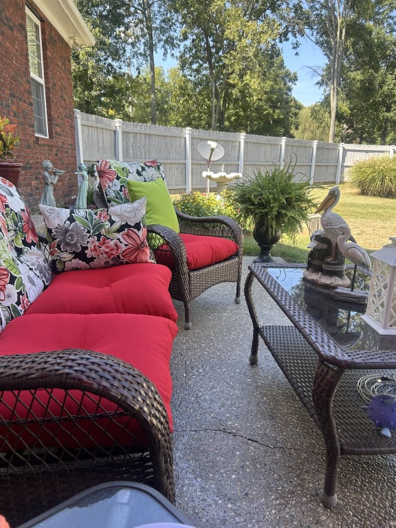 Natural Canvas Outdoor Tufted Back Cushion | At Home