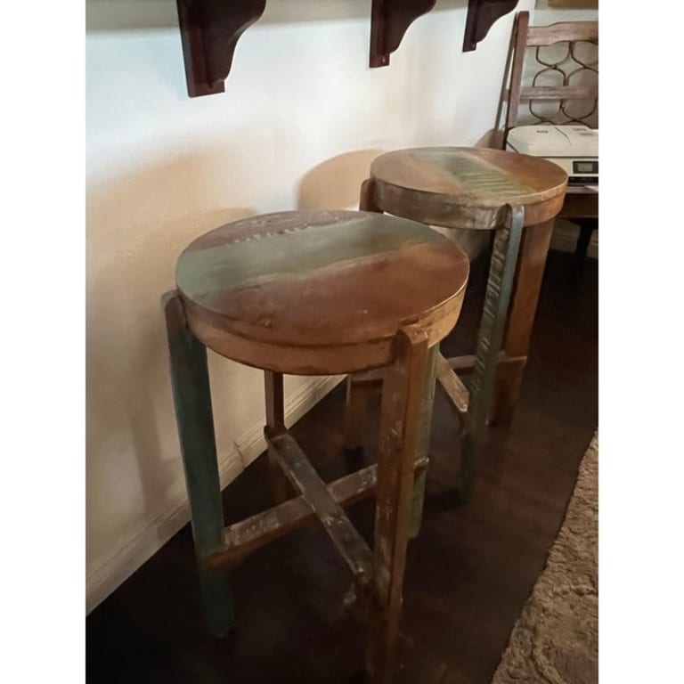 Bengal reclaimed wood bar stool - 30 - Bed Bath & Beyond - 32868376