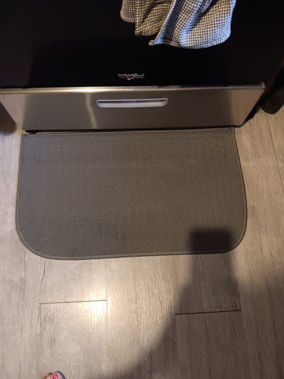 Stella Grey Washable Kitchen Mat, 18x30