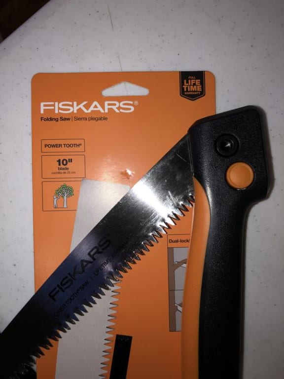 Fiskars 390470-1002 PowerTooth Folding Pruning Saw, 10" - Bed Bath ...