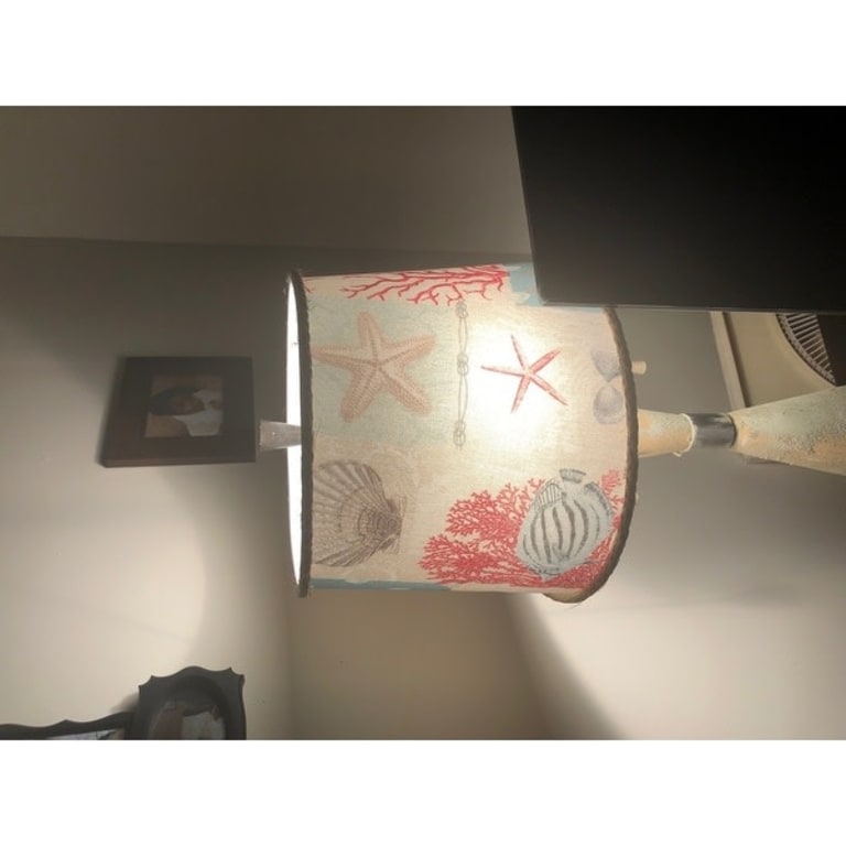 Somette Nautical Patchwork 14 inch Drum Lamp Shade with Washer - Bed Bath & Beyond - 17890240