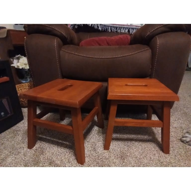 Kaya 2-PC Set Conductor Stool Teak Finish - Bed Bath & Beyond - 33344225