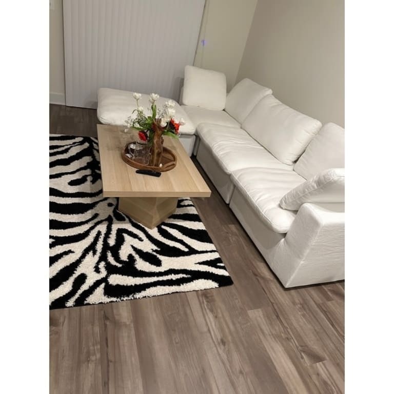 U-shape Linen Upholstered Sectional Sofa Multiple Cushions Modular ...