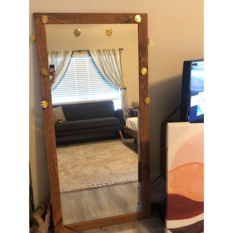 Natural Wooden Mirror - Bed Bath & Beyond - 31434896