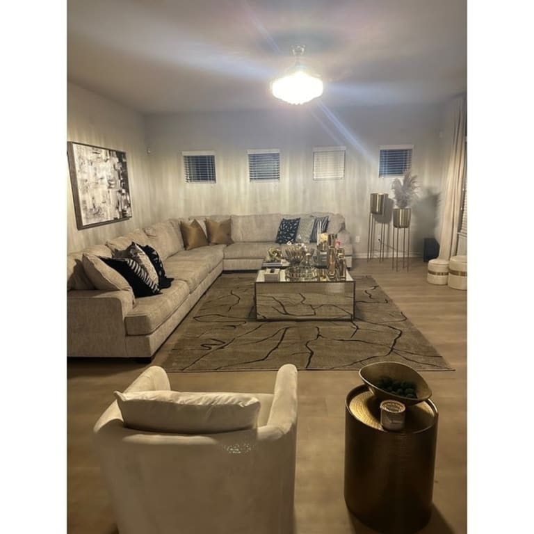 COSMOLiving Mid Century Modern Marble Cream Beige Large Fluffy Area Rug ...